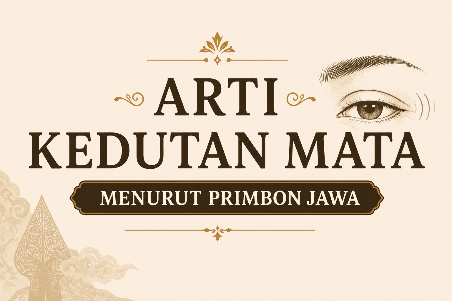 Arti Kedutan Mata Kanan dan Kiri Menurut Primbon Jawa: Lengkap Per ...